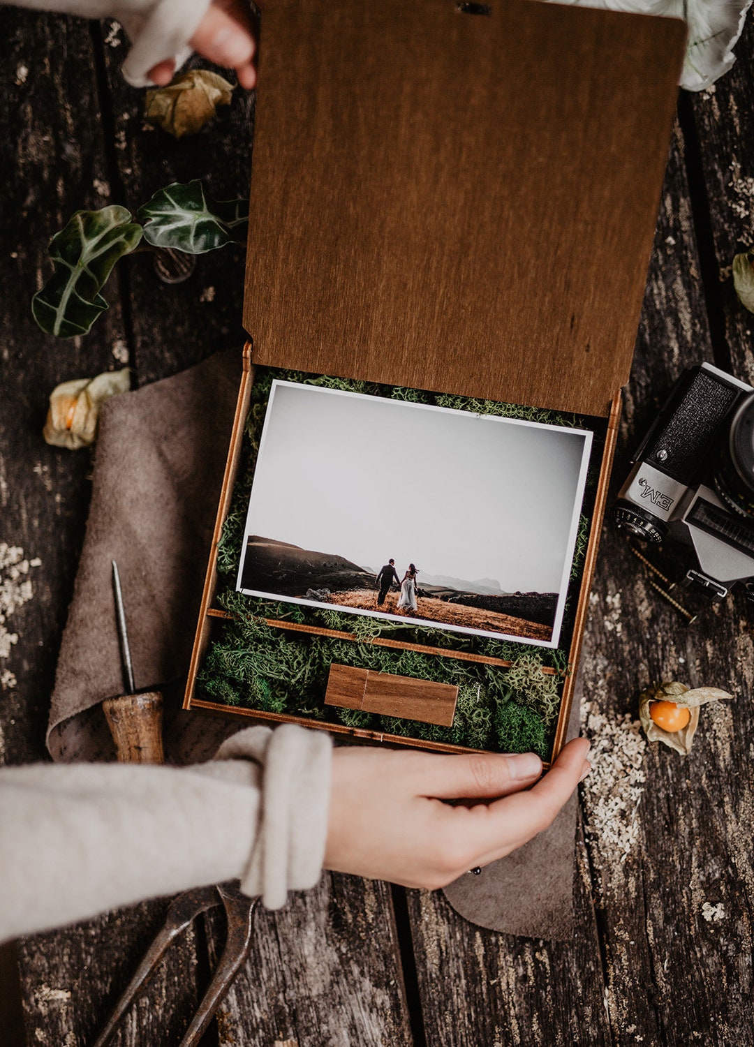 10 4x6 Wood Print Box | 4x6 Photo Box for Photos and USB Drive (15x10 ...