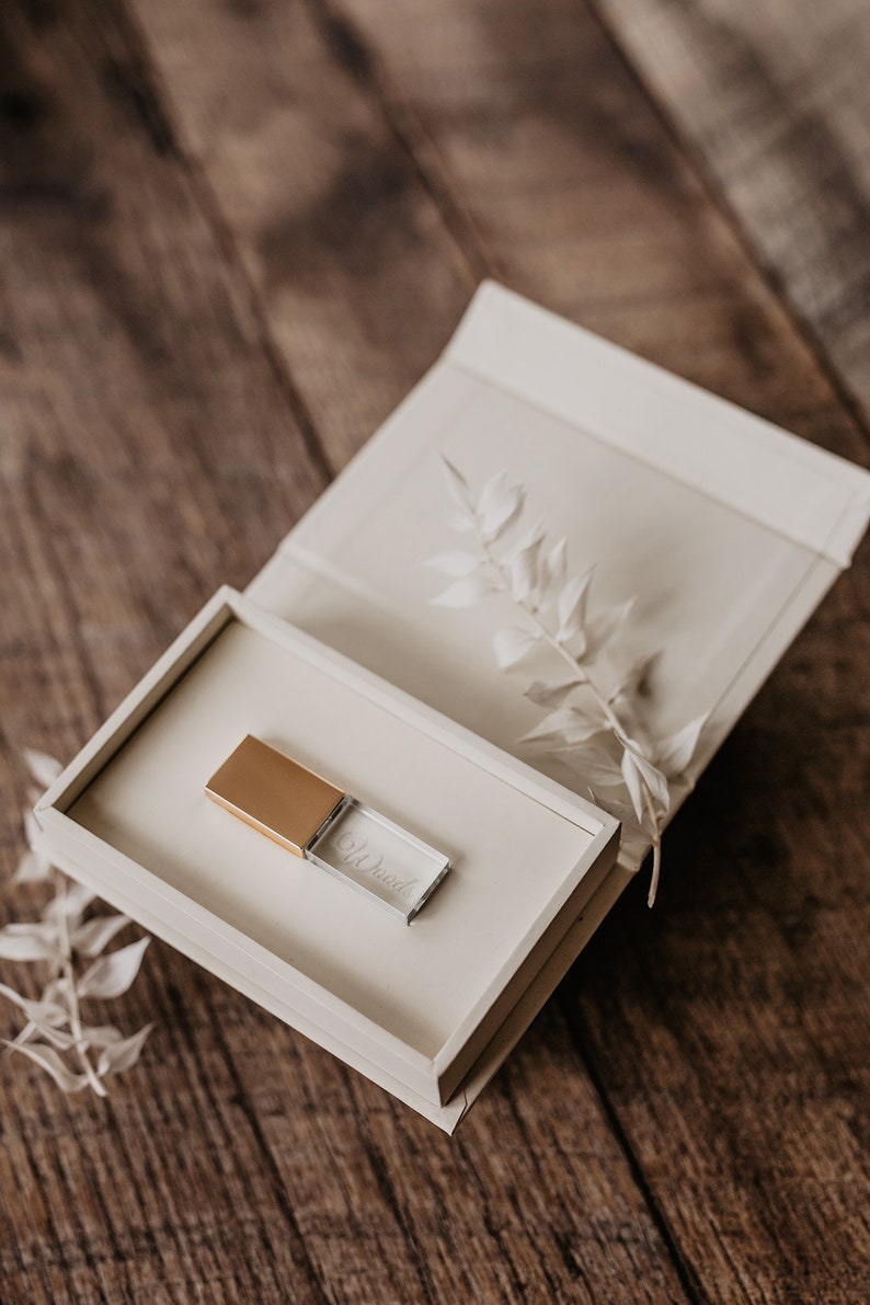 Personalized USB Box and Crystal USB Drive Wedding USB Box - Etsy