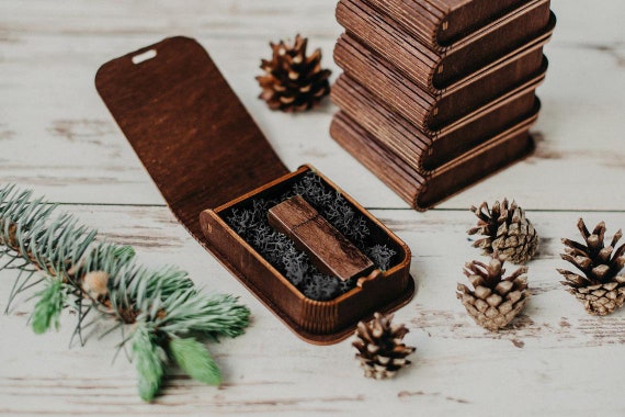 Wooden USB Flash Drive and USB Presentation Box Wedding USB | Etsy