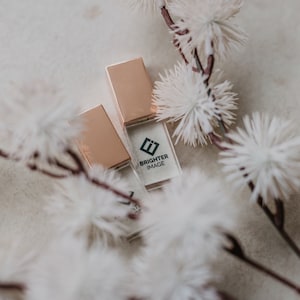 Personalized Linen USB Box and Glass USB Drive | Light Gray Wedding USB ...