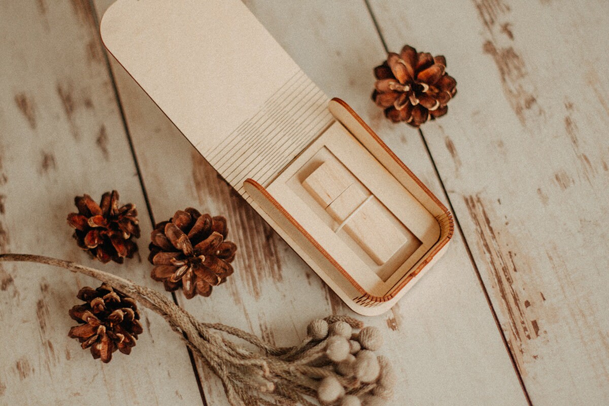 USB Box With Wooden USB Flash Drive 3.0 Custom Personalized | Etsy