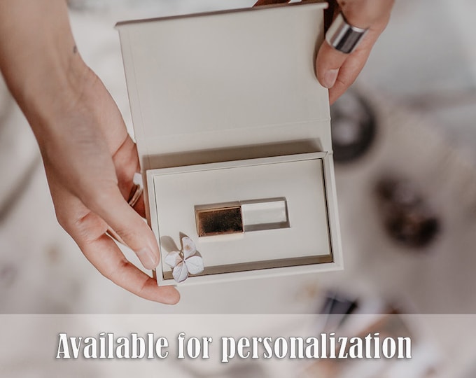 Personalized USB Box and Crystal USB Drive Wedding USB Box - Etsy