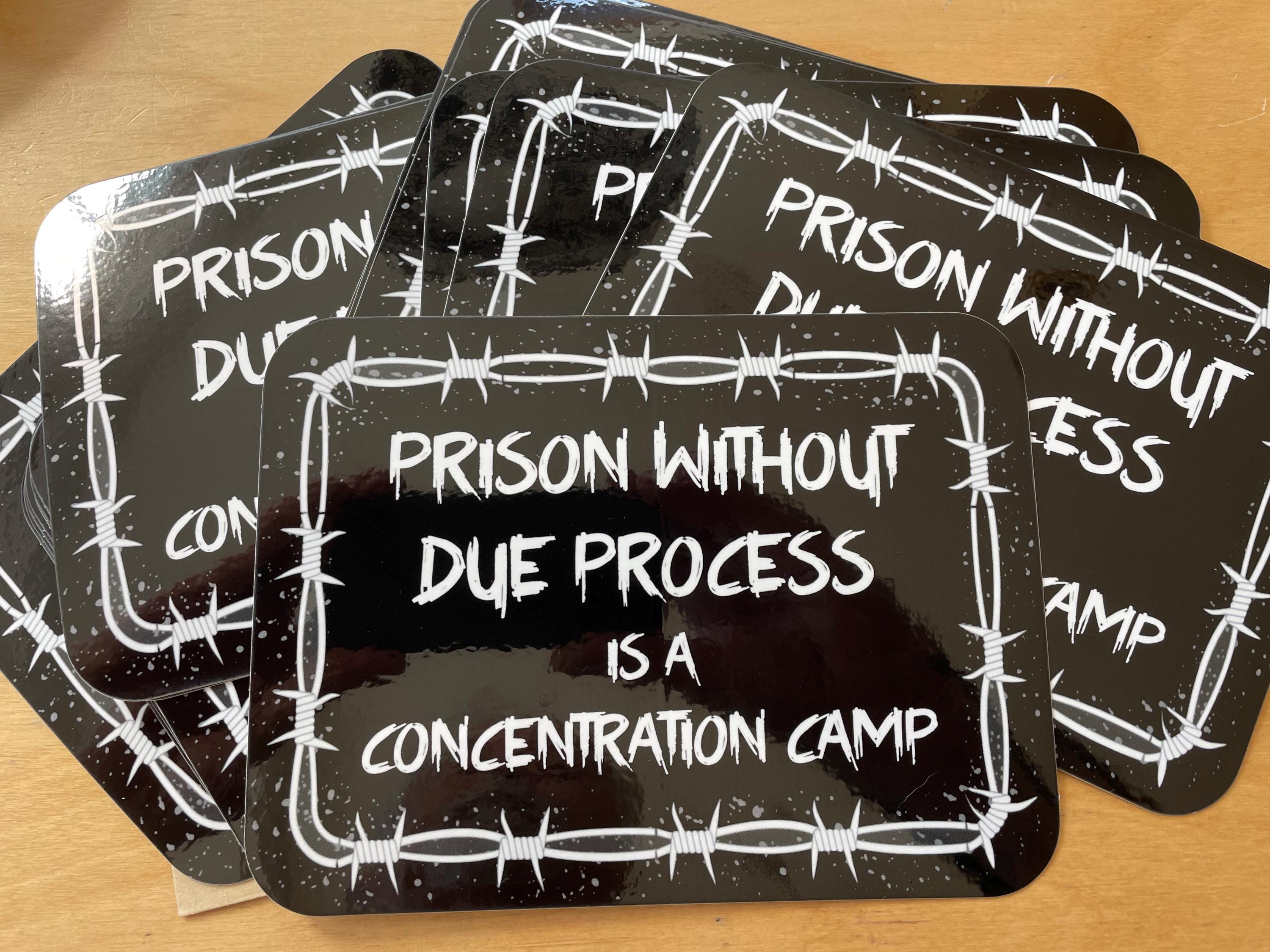 Prison Without Due Process Weatherproof Sticker 6.5" X 4.75" - Etsy