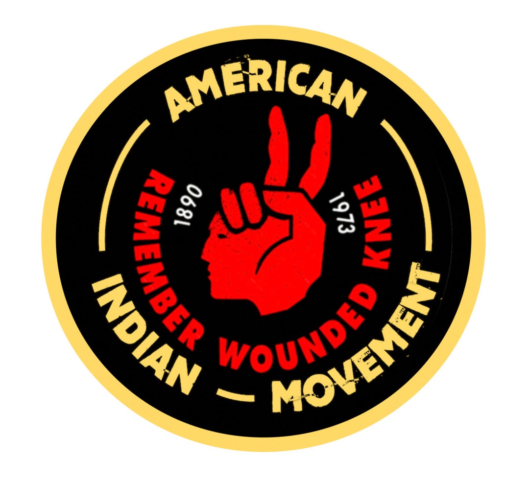 3.5" AIM Wounded Knee Weatherproof Sticker - Etsy