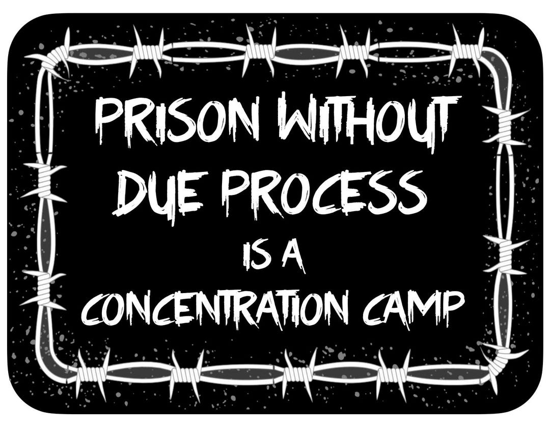 Prison Without Due Process Weatherproof Sticker 6.5" X 4.75" - Etsy