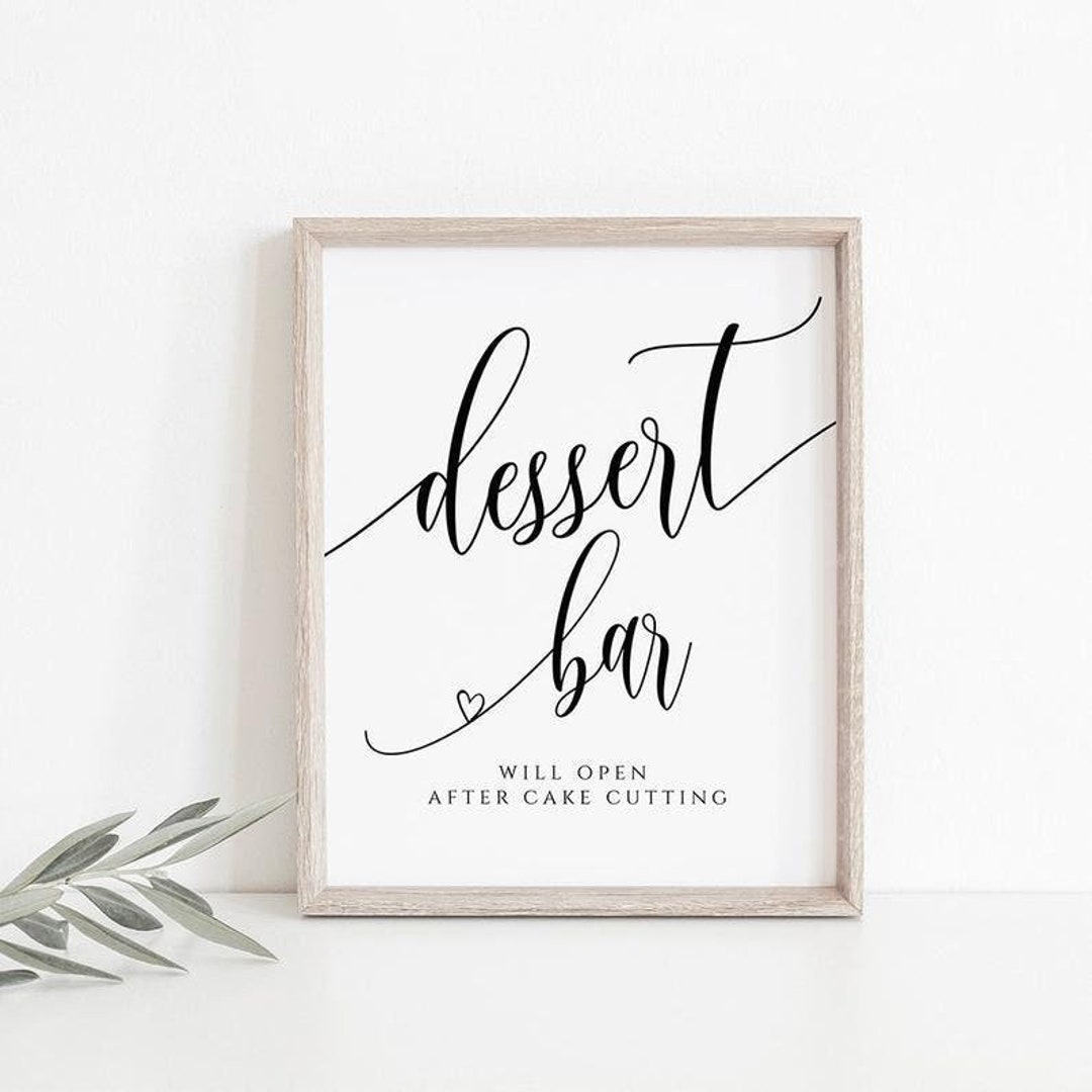 Dessert Bar Sign, Printable Dessert Table Sign, Dessert Table Decor ...