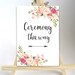 Printable Ceremony Sign Ceremony Poster Wedding Sign Wedding Signage ...