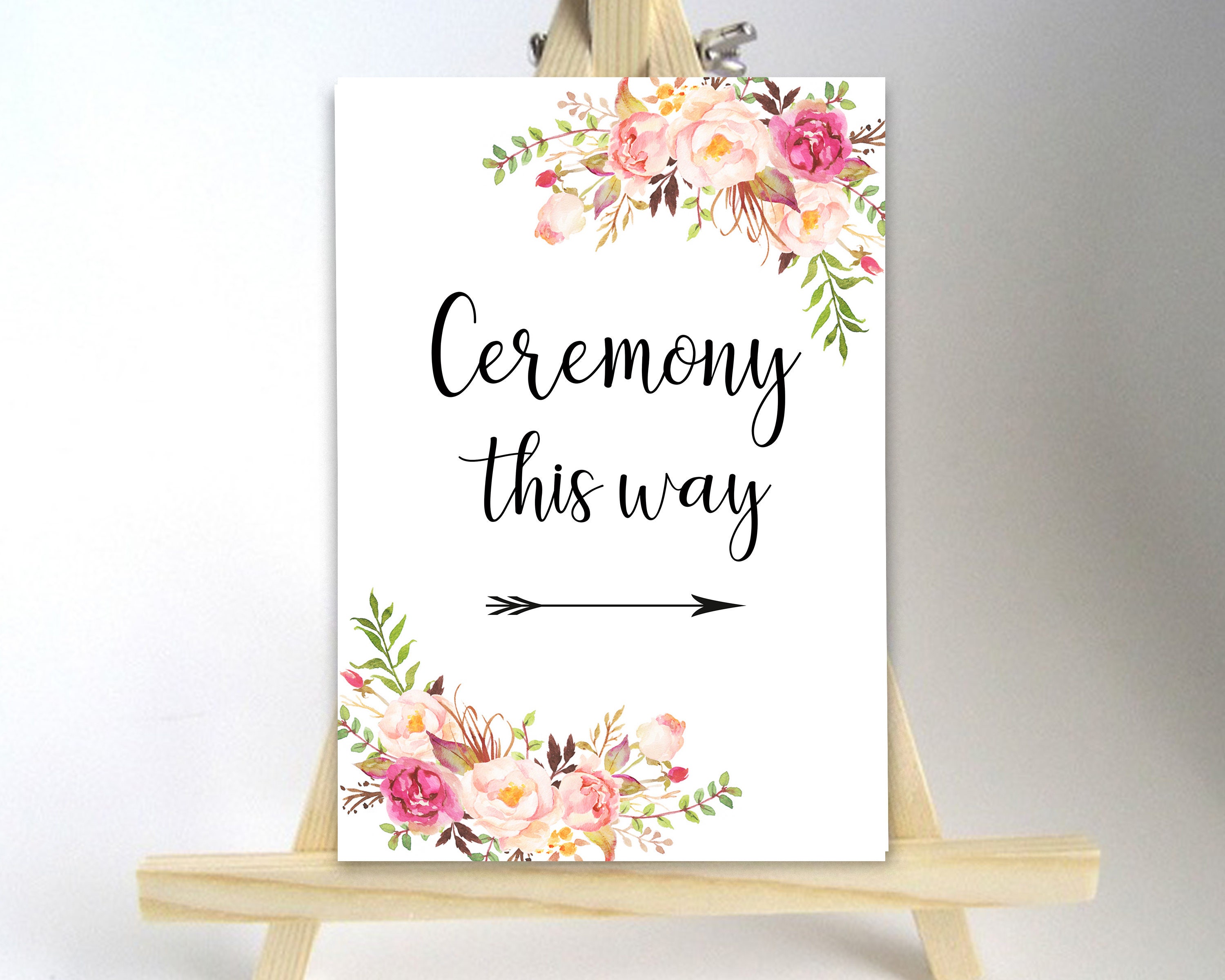 Printable Ceremony Sign Ceremony Poster Wedding sign Wedding | Etsy