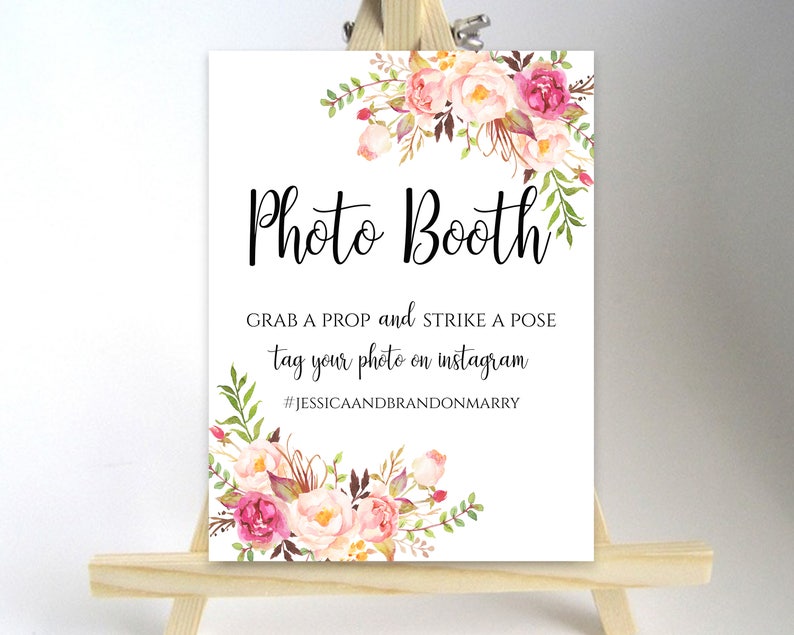 Photo Booth Sign Internet Sign Hashtag Sign Photobooth | Etsy