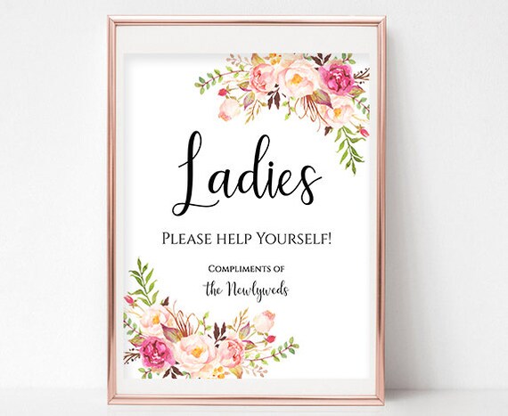 Printable Ladies Please Help Yourself Compliments of the - Etsy