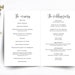 Folded Wedding Program Template Folded Wedding Program Printable ...
