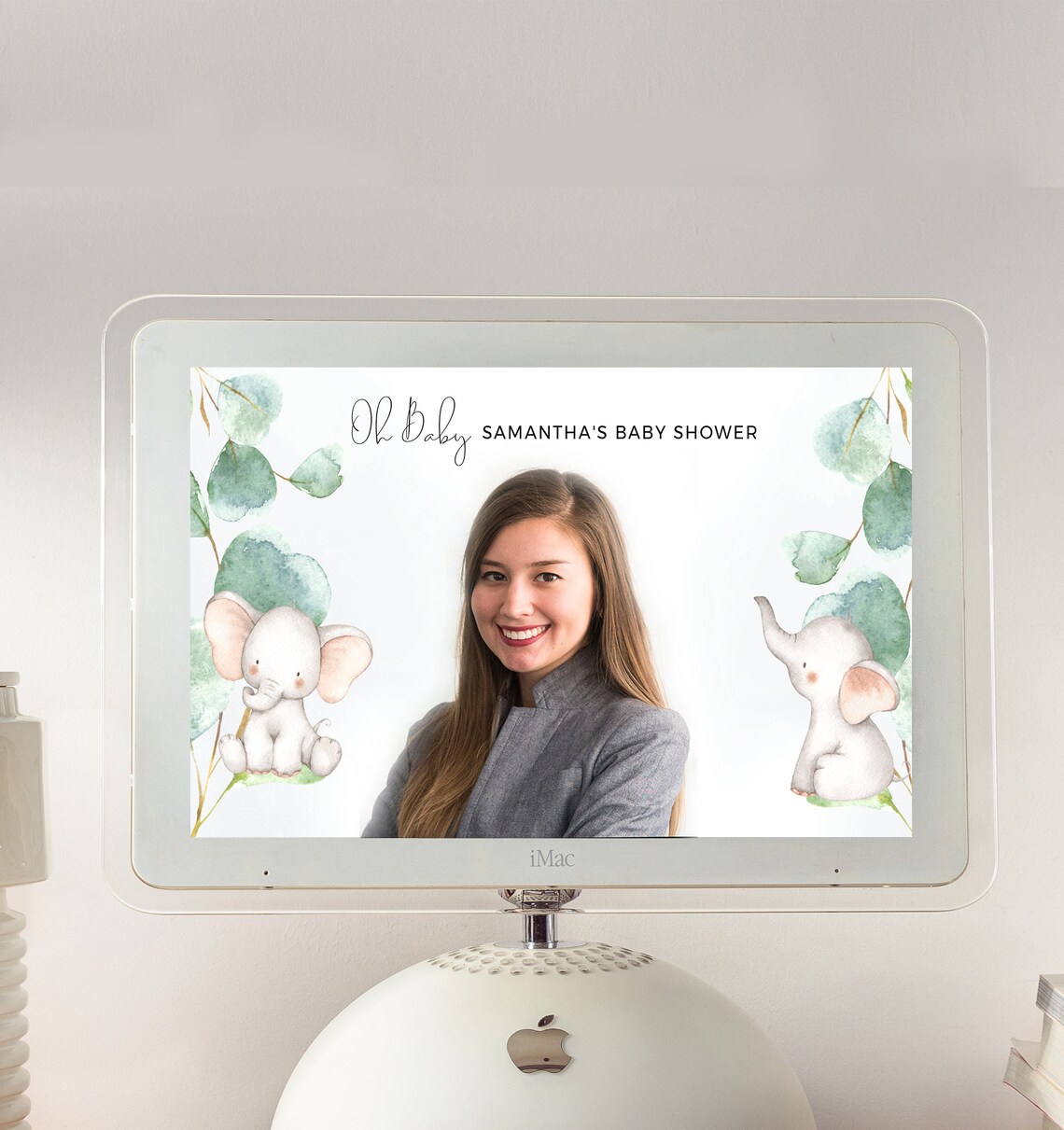 Zoom Background Virtual Baby Shower Social Distance Party | Etsy