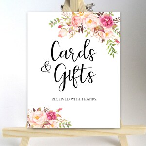 Cards and Gifts Sign Gift Table Sign Cards and Gifts Printable Wedding ...