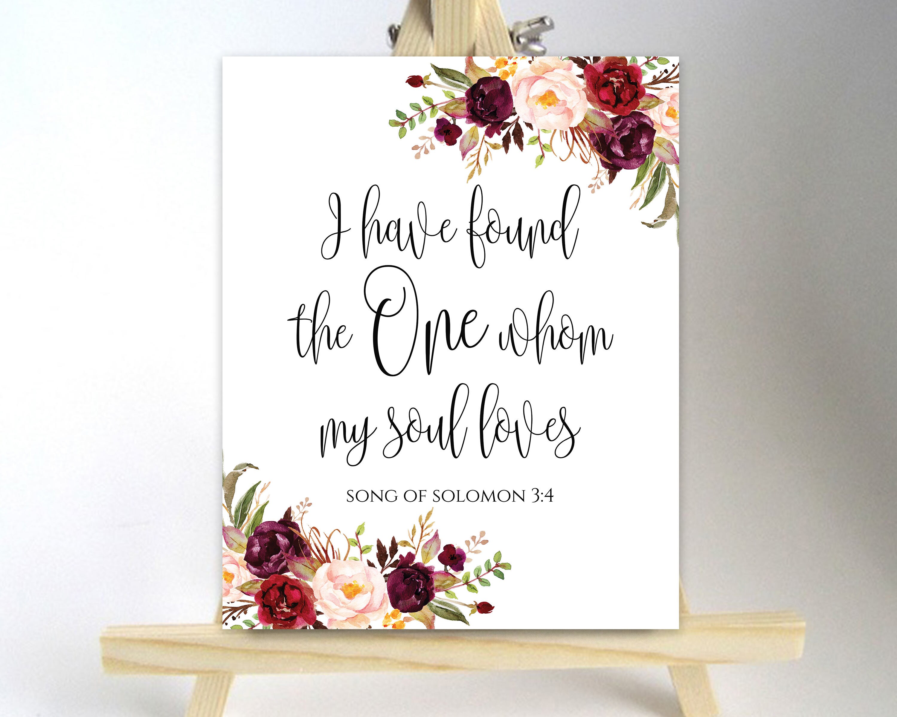 I Have Found The One Whom My Soul Loves Song Of Solomon 3:4 | Etsy