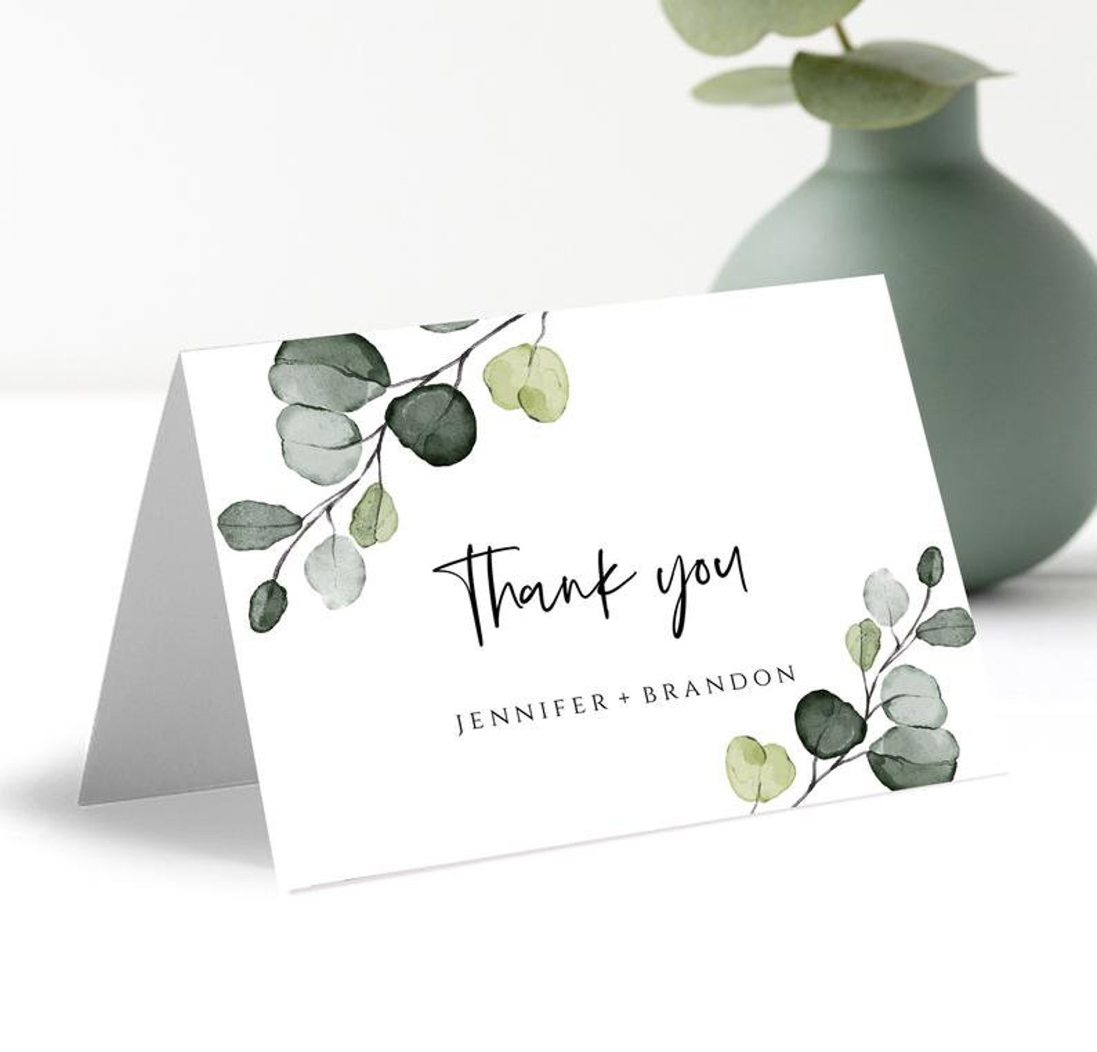 Wedding Thank You Card Template Printable Wedding / Bridal - Etsy