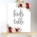 Kids Table Sign Kids Table Wedding Kids Wedding Table Sign for Kids ...