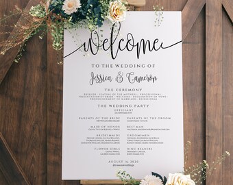Wedding Program Sign | Etsy