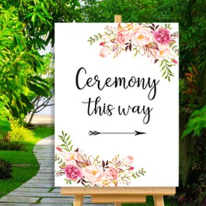 Printable Ceremony Sign Ceremony Poster Wedding Sign Wedding Signage ...