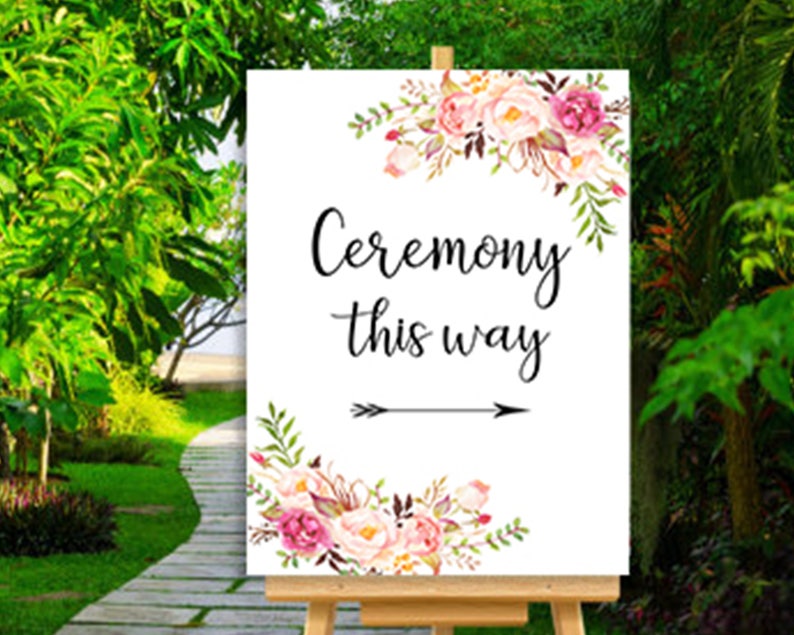 Printable Ceremony Sign Ceremony Poster Wedding Sign Wedding | Etsy