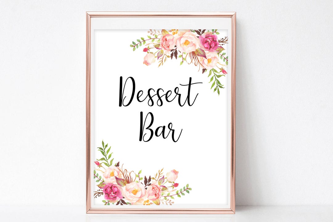 Party Dessert Table Sign Dessert Bar Sign Wedding Dessert Table Wedding ...