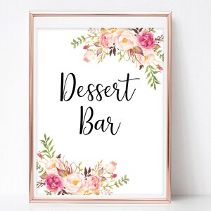 Party Dessert Table Sign Dessert Bar Sign Wedding Dessert Table Wedding ...