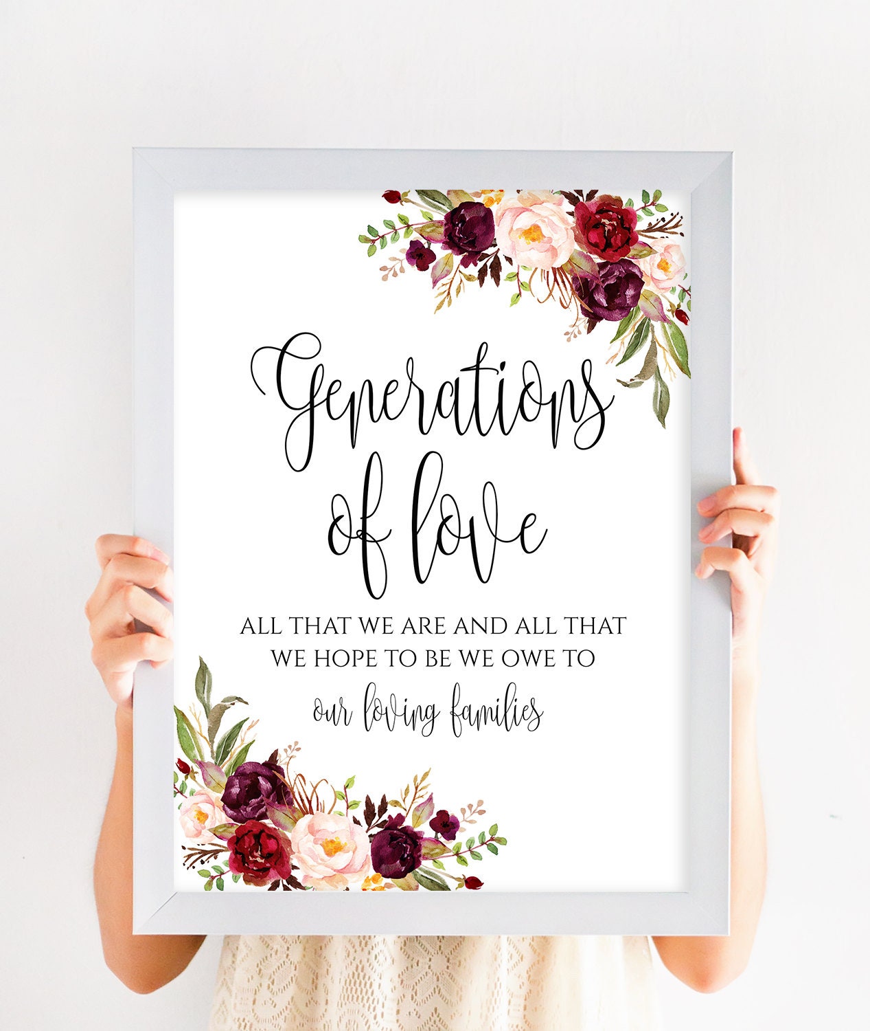 Printable Generations of Love Sign Wedding Signage All That We - Etsy ...