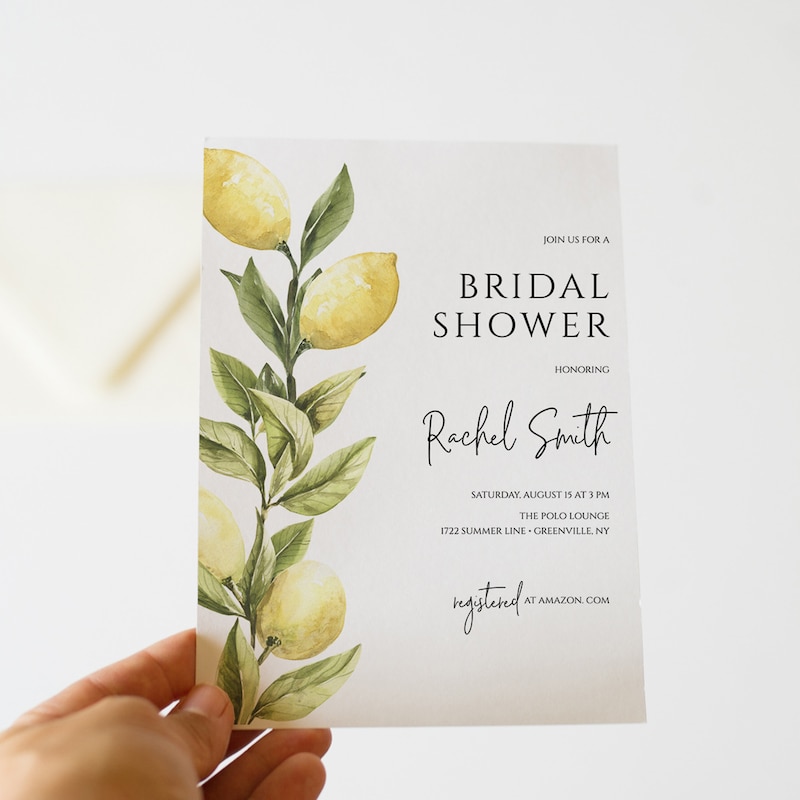Lemon Bridal Shower Invitation - Etsy