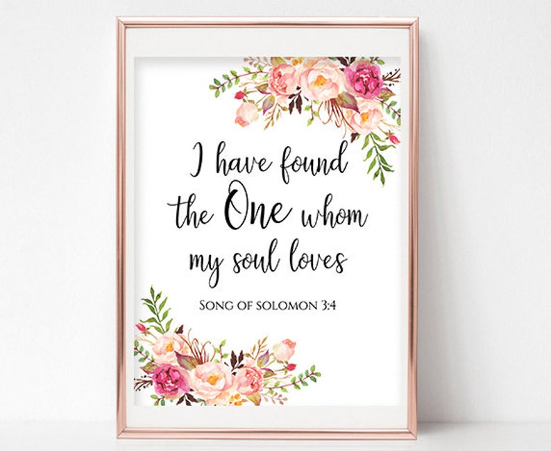 I Have Found The One Whom My Soul Loves Song Of Solomon 3:4 | Etsy