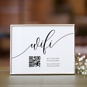 Editable Wifi QR Code Sign Template (instant Download) - Etsy Australia