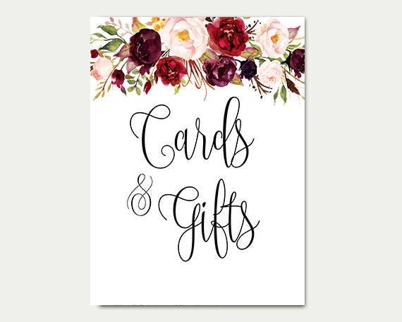 Cards and Gifts Sign Gift Table Sign Cards and Gifts Printable | Etsy