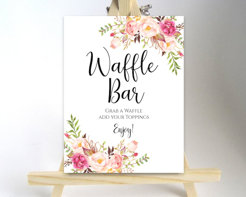 Waffle Bar Printable Waffle House Wedding Sign Waffle Station | Etsy