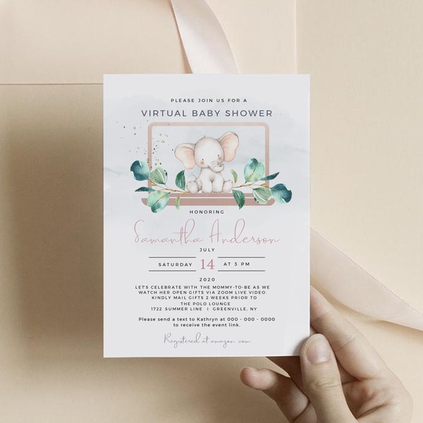 Virtual Baby Shower Invitation - Etsy
