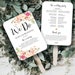 Wedding Program Fan Template Ceremony Program Fan Wedding Fan - Etsy