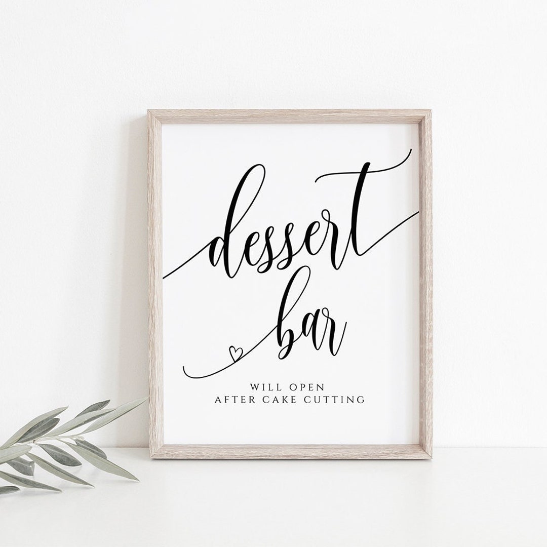 Dessert Bar Sign, Printable Dessert Sign, Dessert Table Sign, Dessert ...