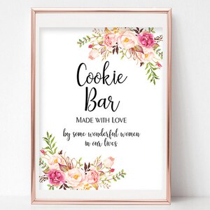Printable Cookie Bar Sign Dessert Table Sign Wedding Sign Printable ...