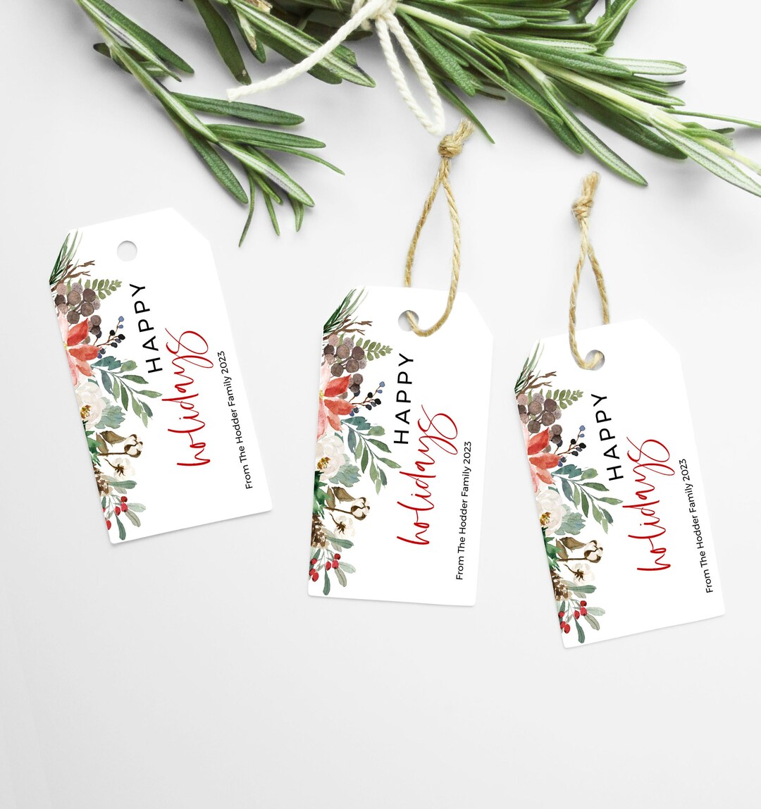 Editable Christmas Tag Template | Printable Gift Tags | Holiday Tag ...
