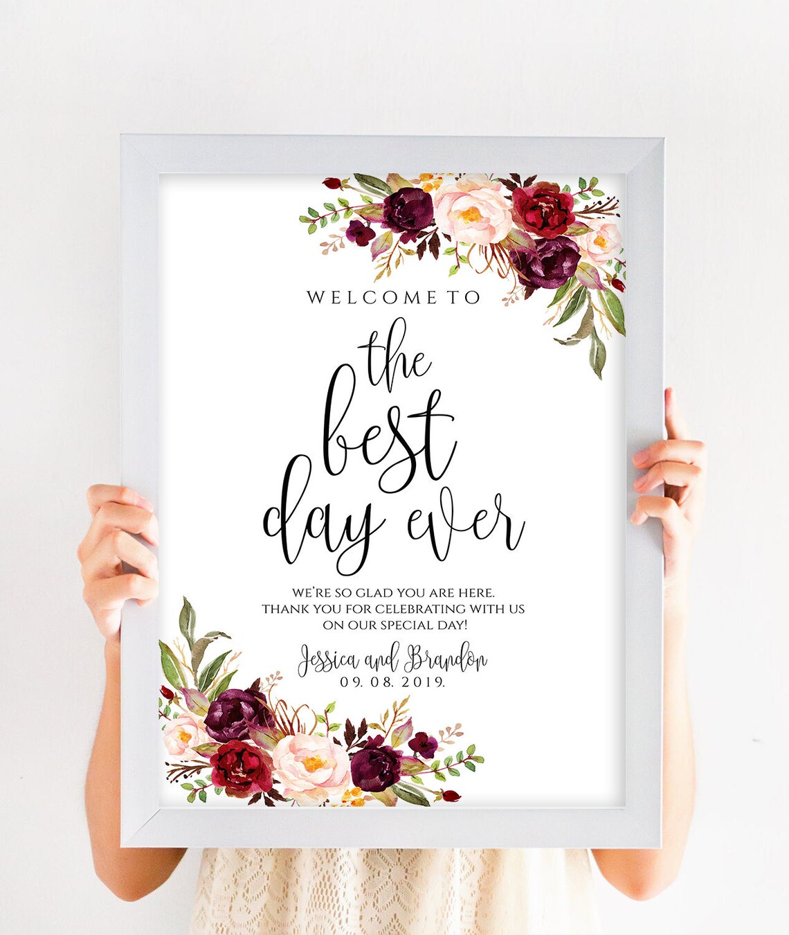 Personalized Welcome to Our Wedding Welcome Wedding Sign | Etsy