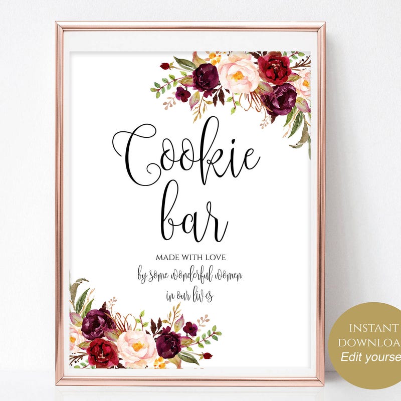 Cookie Bar Signs - Etsy