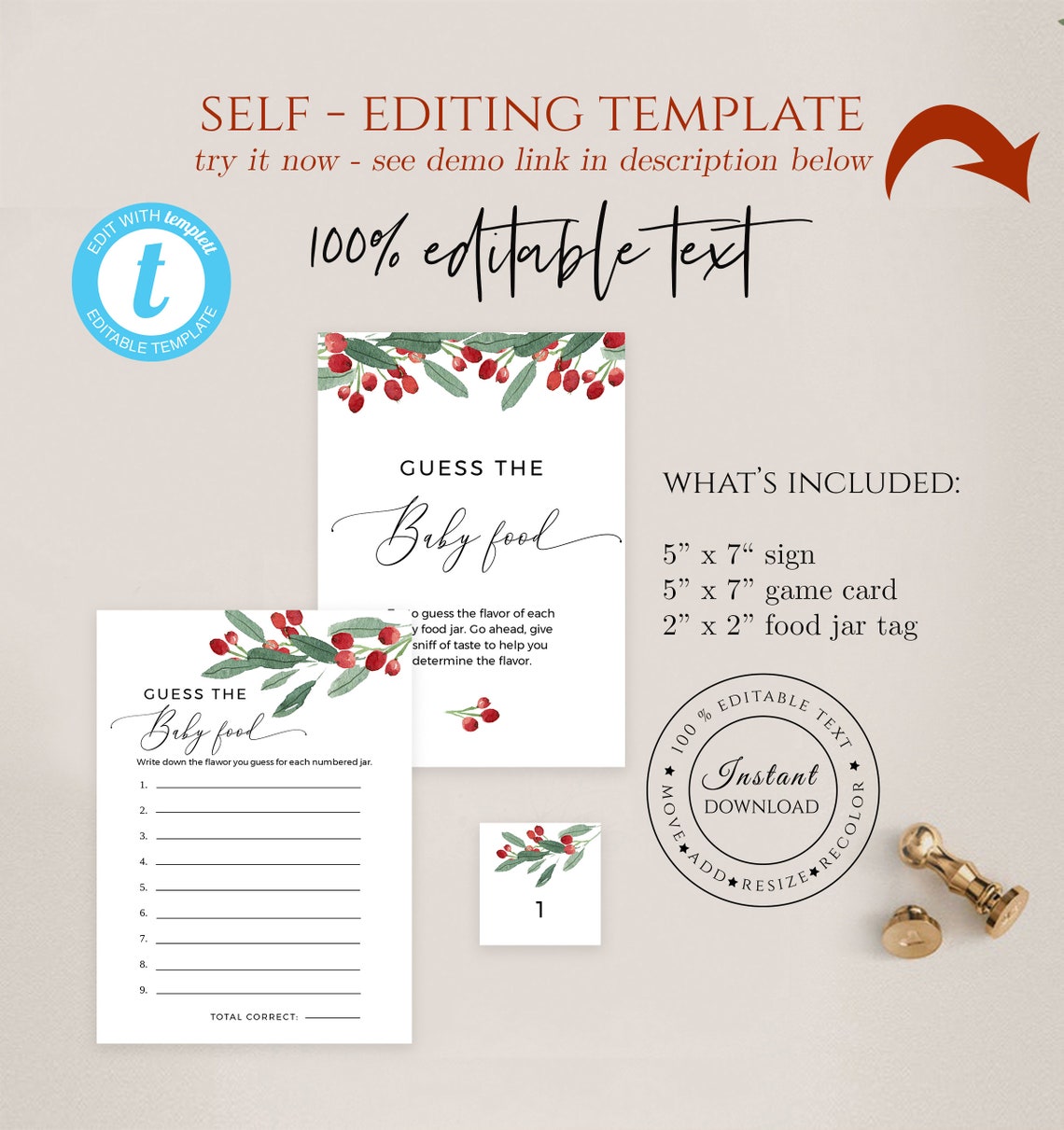 Guess the Baby Food Game Template Printable Baby Shower Game - Etsy