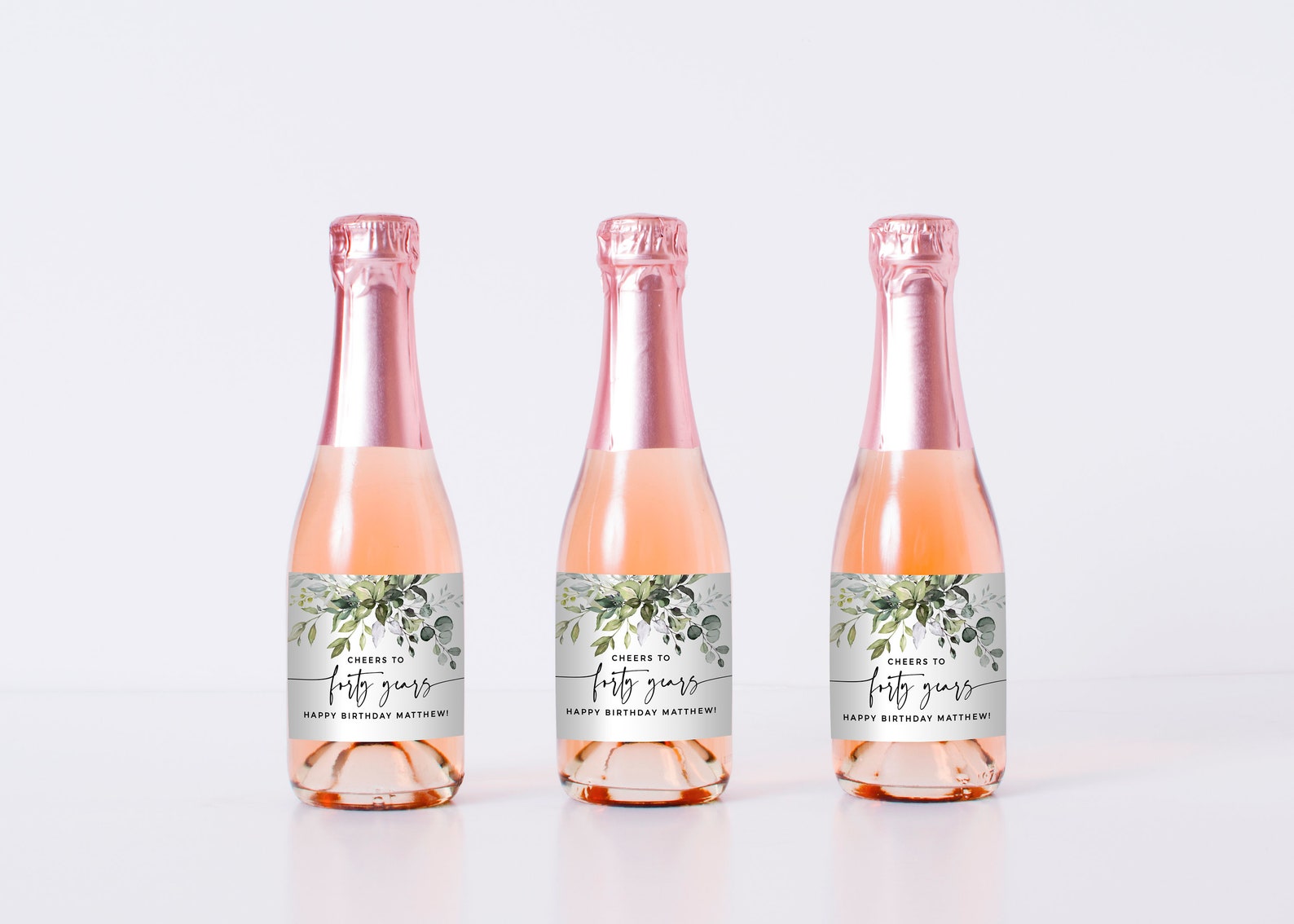 Birthday Mini Wine Label Printable Mini Champagne Label 21st | Etsy