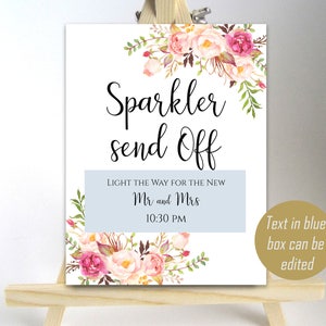 Printable Sparkler Send off Sign Send off Ideas Wedding Template ...