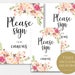 Printable Please Sign Template Please Sign Our Canvas, Guestbook, Globe ...