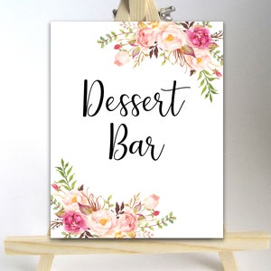 Party Dessert Table Sign Dessert Bar Sign Wedding Dessert Table Wedding ...
