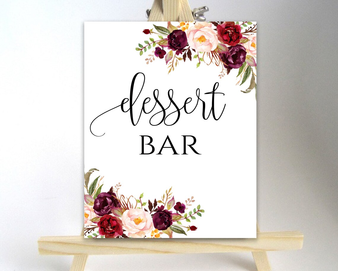 Printable Dessert Bar Sign Dessert Bar Printable Dessert Bar - Etsy
