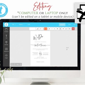 Electronic Wedding Invitation Template, Digital Wedding Invite Download ...