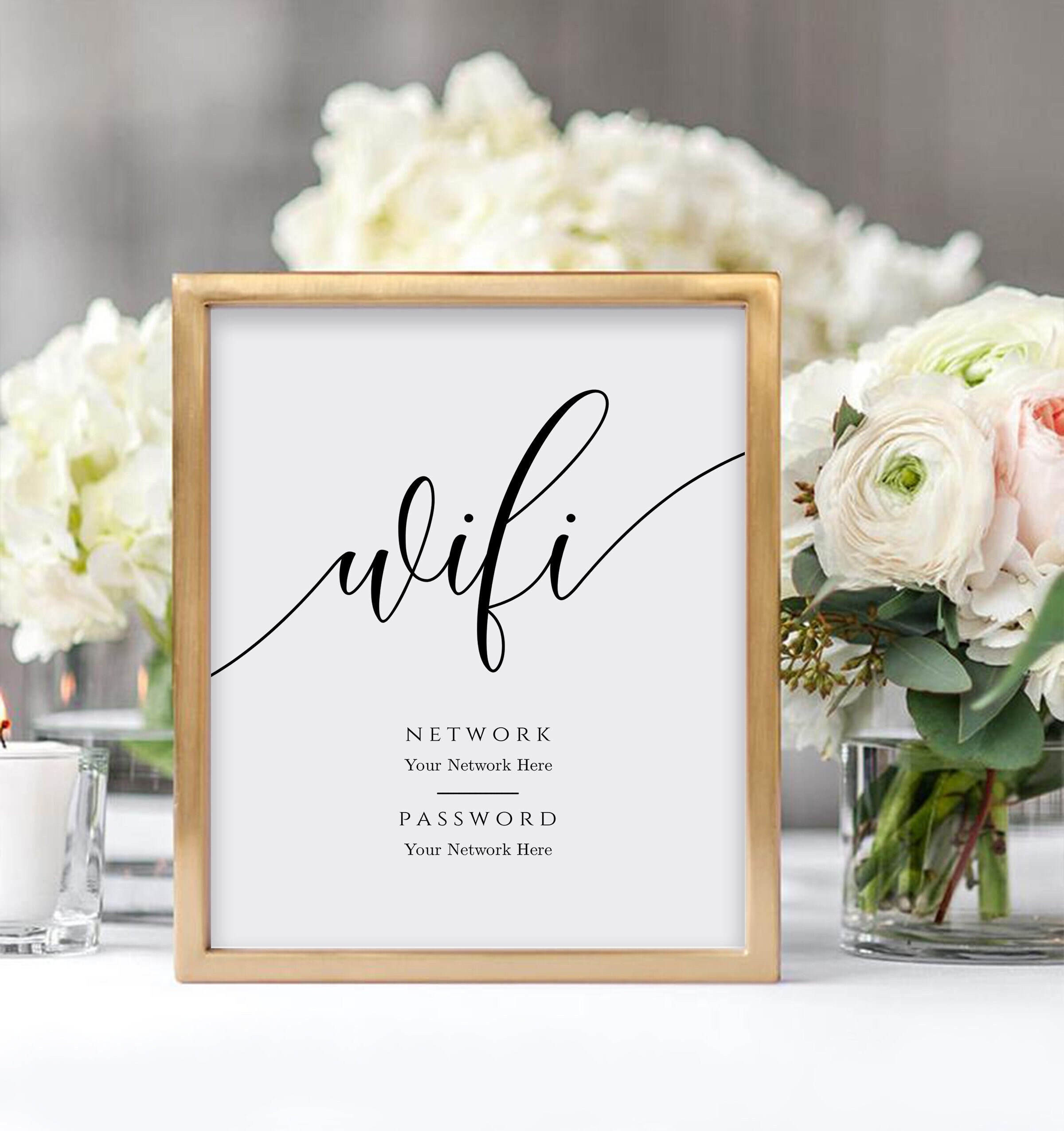 Editable Wifi Password Sign: Guest Room Decor (instant Download) - Etsy