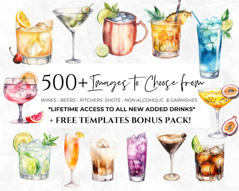 Editable Signature Drink Sign Template: Wedding Bar Menu (TEMPLETT) - Etsy
