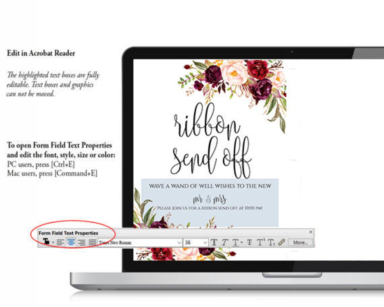 Send off Printable Ribbon Send off Sign Send off Ideas Wedding | Etsy