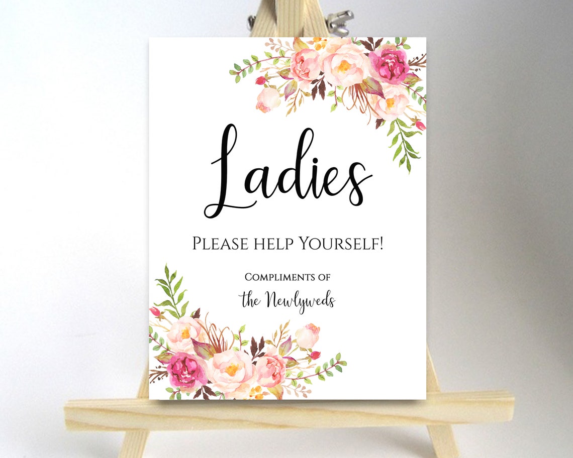 Printable Ladies Please Help Yourself Compliments of the - Etsy