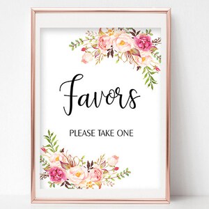 Favors Please Take One Favors Sign Favors Printable Wedding Favors ...